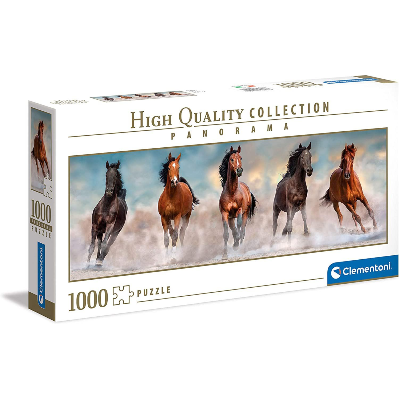 Clementoni 39607 - 1000 T Panorama High Quality Collection - Pferde, 12 ...
