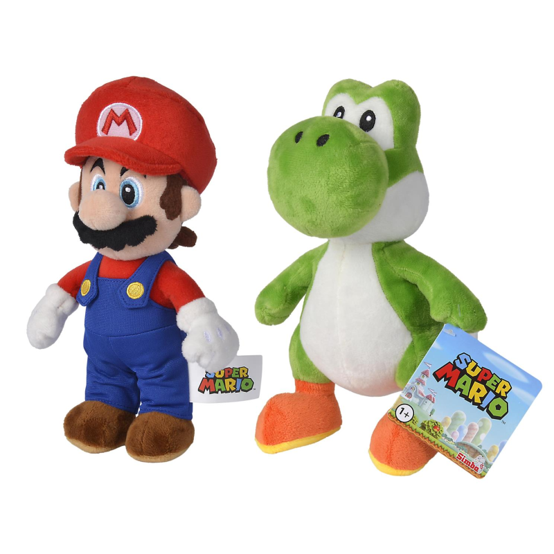 SET - Simba - Super Mario Plüschfiguren 20cm - 2er Set (Mario; Yoshi ...