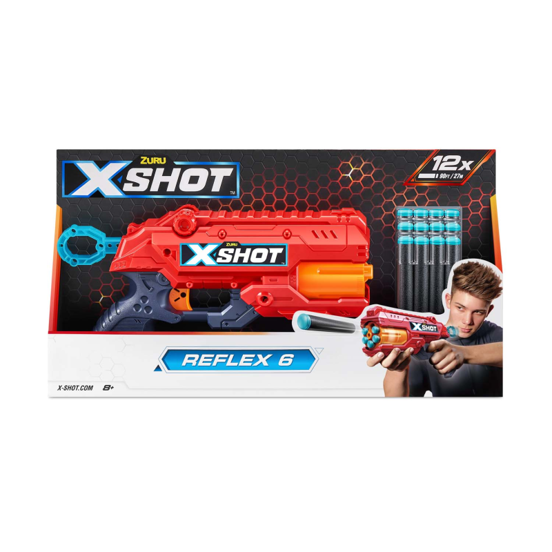 ZURU 36433 - X-Shot - Excel Reflex 6 Blaster mit Darts, 12,99